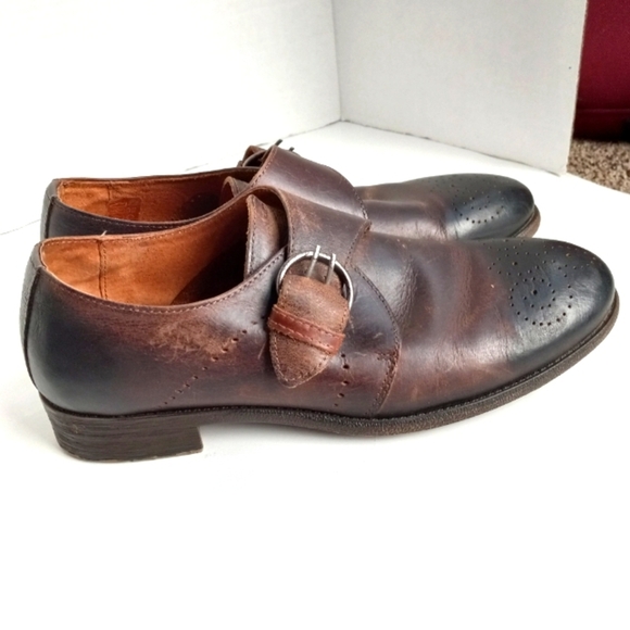 Robert Wayne | Shoes | Robert Wayne Monk Strap Loafer Oxblood Mens 95 D Side Buckle Dress Shoe ...